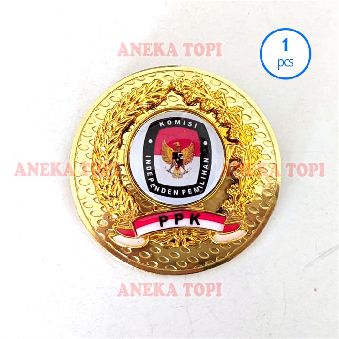 Pin KIP PPK Model Padi Kapas Bulat Pin PPK Komisi Independen Pemilihan ...