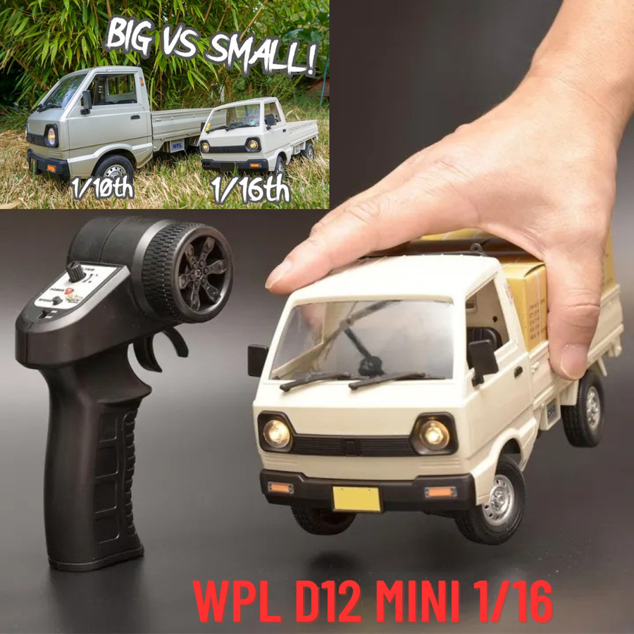 WPL D12 D-12 D12 Mini RC Suzuki Carry Pick Up Cargo Mobil Pick Up Sayur 1/10 1/16 2.4G 2WD RTR ...