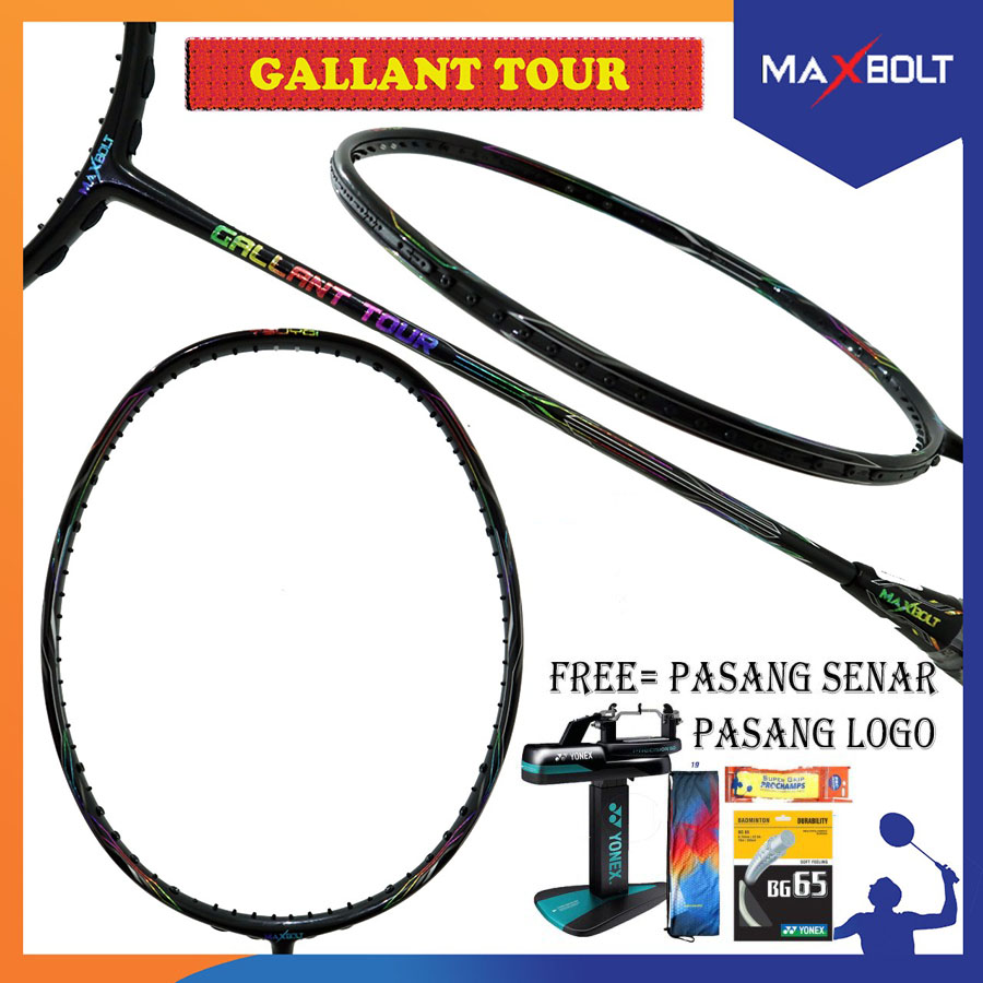 MAXBOLT GALLANT TOUR 43 LBS SUPER KUAT RAKET BADMINTON ORIGINAL ...