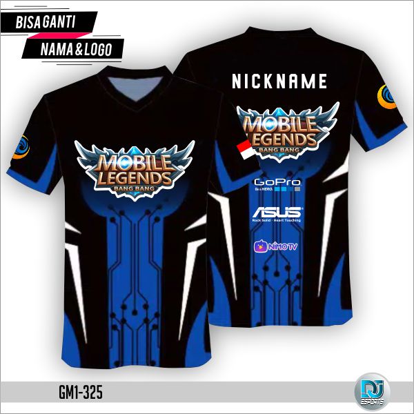 DJ Esports Baju Jersey Gaming Anak dan Dewasa ML/Mobile Legends Gratis ...