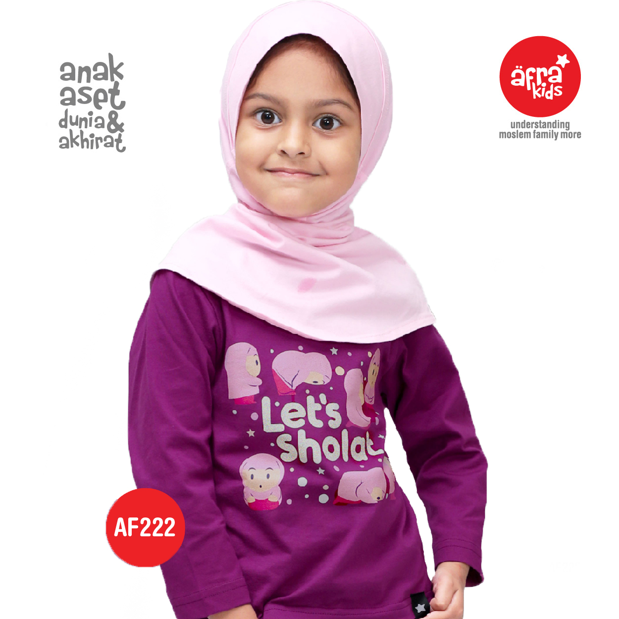 Kaos Oblong Anak Lengan panjang | Let's Sholat | AFRAKIDS AF222 | Lazada Indonesia