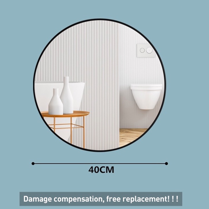 BEST HOME 60CM Cermin Gantung Dinding +Hanger Cermin wc Bathroom Mirror ...