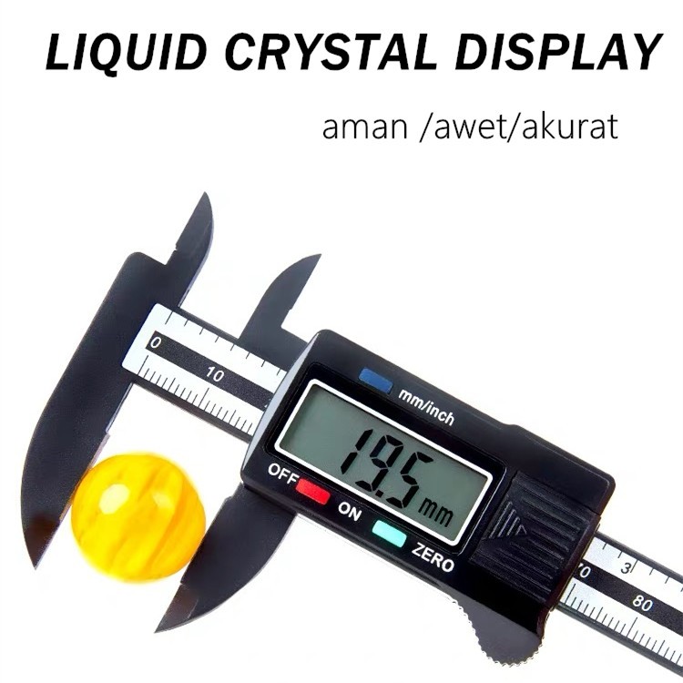 Jangka Sorong Digital Sigmat Sketmat Vernier Caliper Calliper Carbon 0.1 kaliper lcd meter Hitam ...