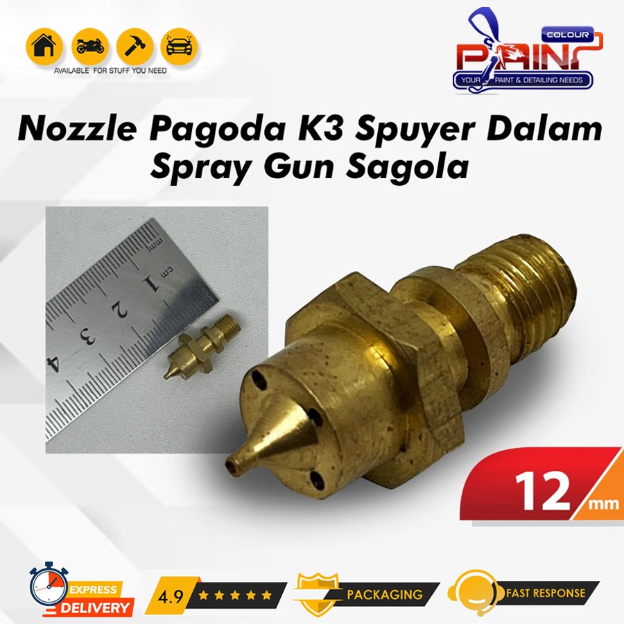 Spuyer Nozzle Pagoda K3 Sepuyer dalam 12mm Spray Gun SAGOLA | Lazada ...