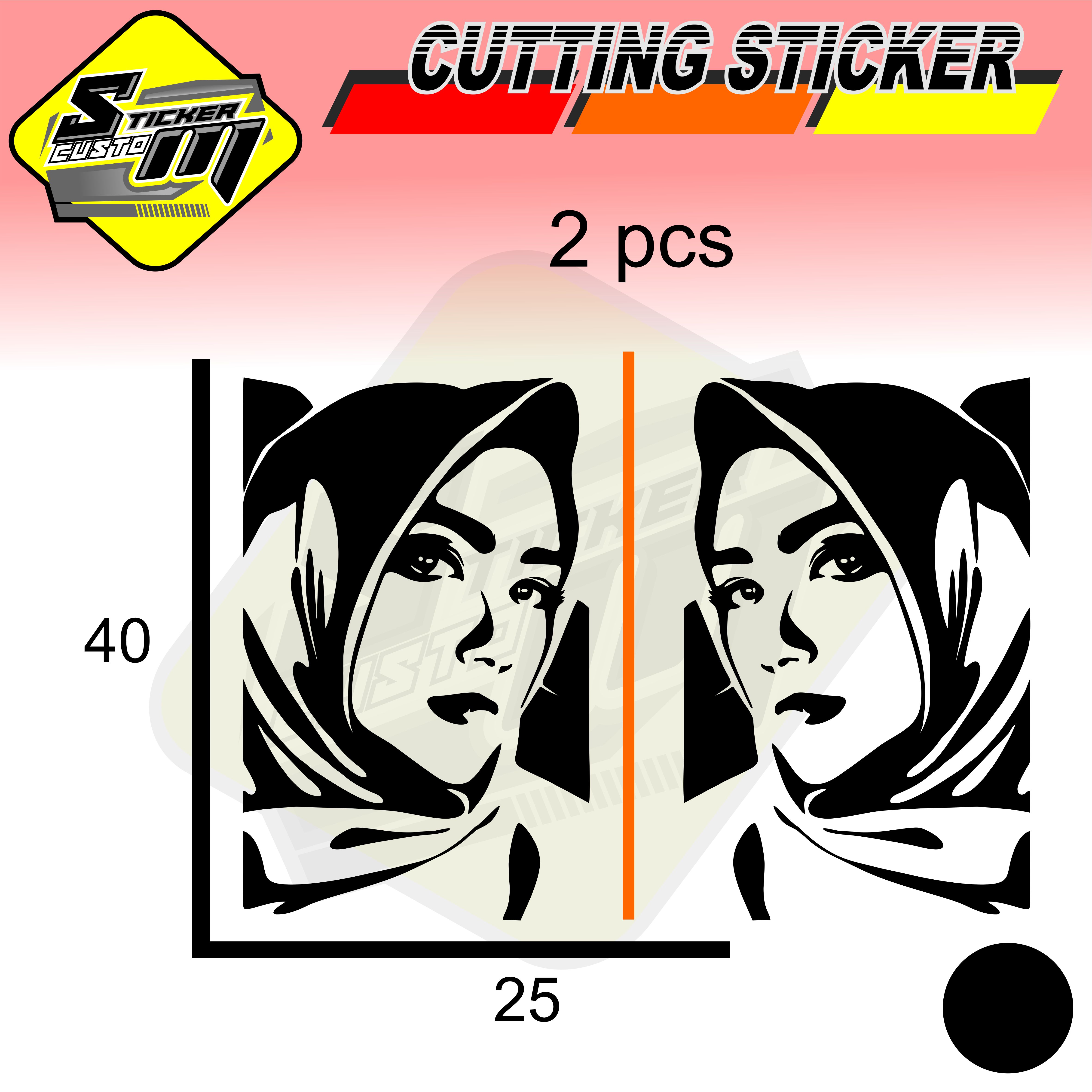 STICKER CUTTING SILUET GAMBAR WAJAH 08 ( ISI 2 BIJI) | Lazada Indonesia