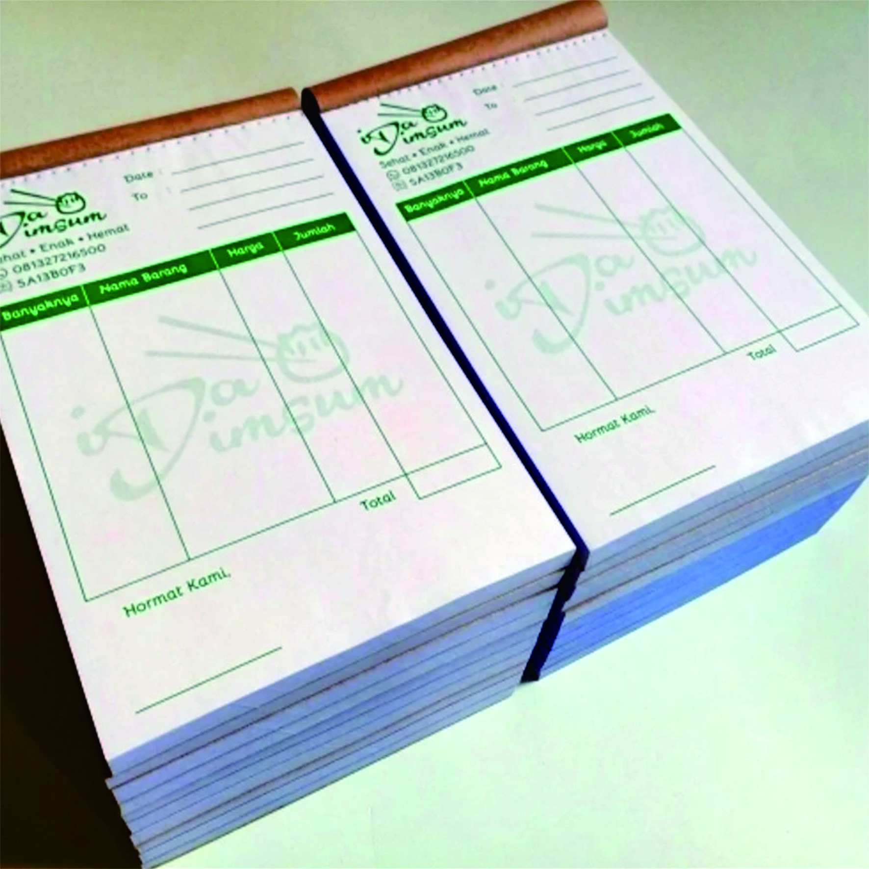 Nota Custom nama sendiri, 2Ply Nota bon kontan, Nota Laundry, Nota ...