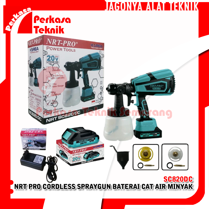 Cordless Spraygun NRT PRO SC820DC Spray Gun Baterai Cat Air Minyak 20V | Lazada Indonesia