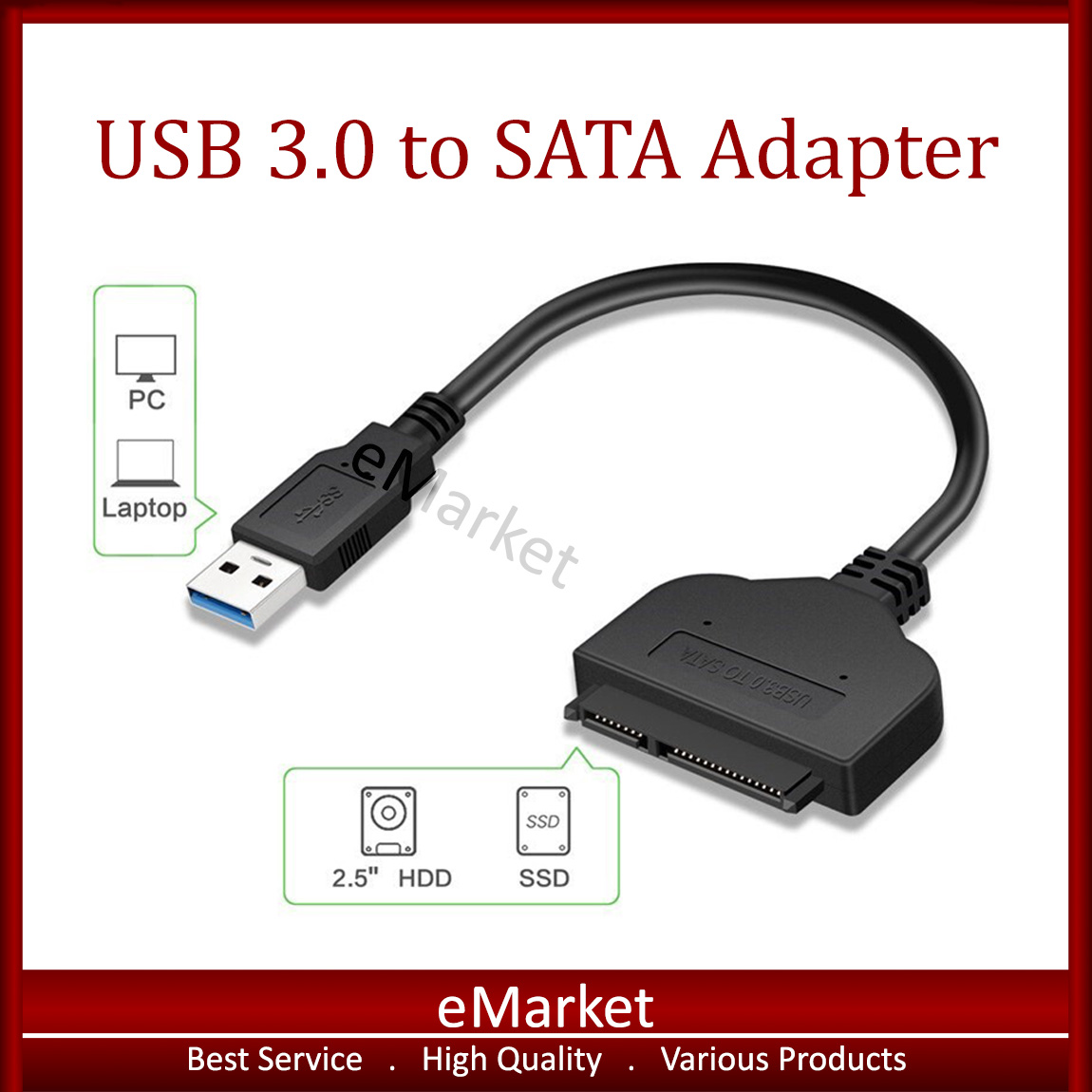 USB 3.0 to SATA Adapter / Converter SSD HDD Kabel 2.5 Inch / Hard Disk ...