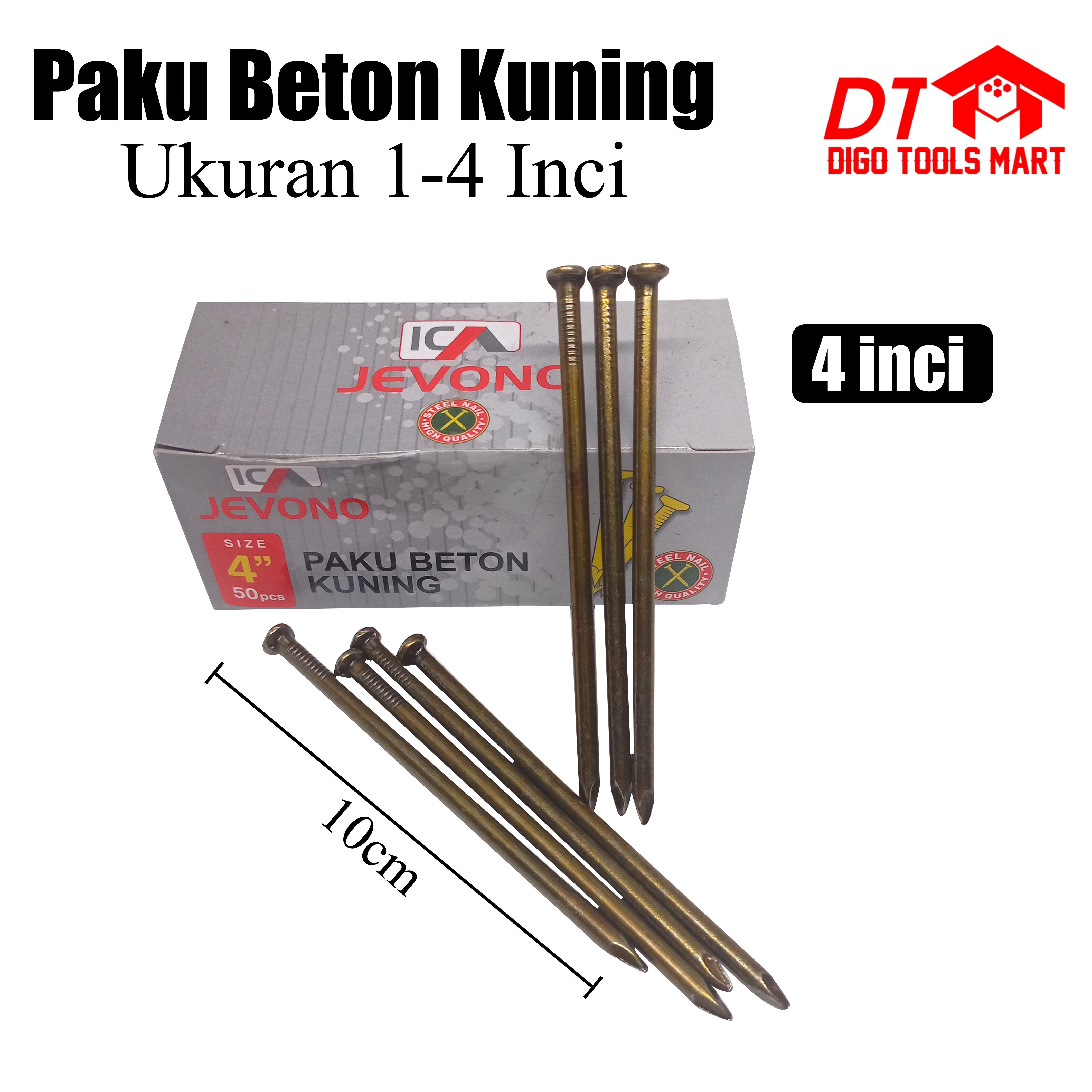 Paku Beton Kuning Ukuran 1-4 Inci Per Dus | Lazada Indonesia