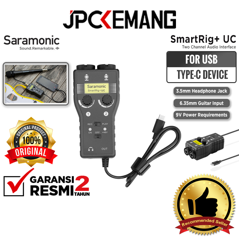 Saramonic SmartRig+ UC Audio Interface Type C SmartRig Plus UC JPC KEMANG GARANSI RESMI | Lazada ...