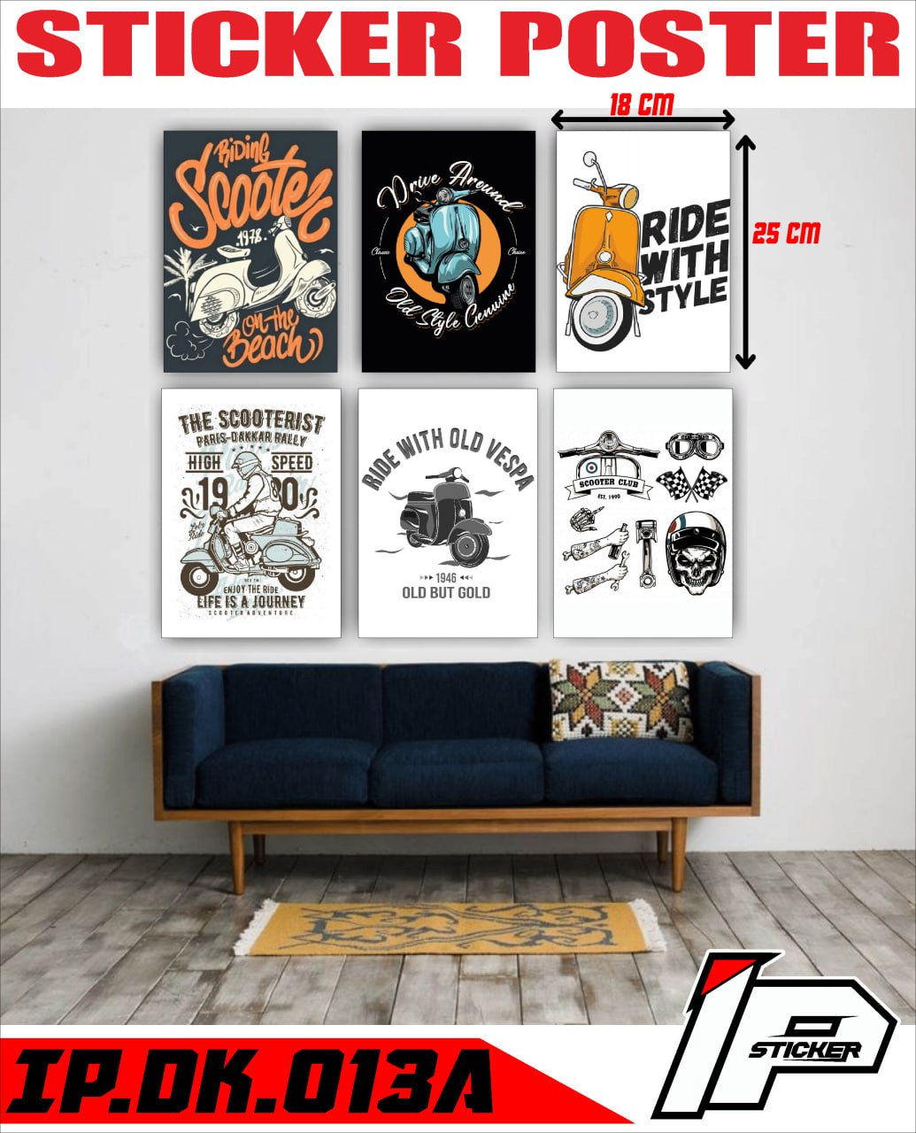 (cod) sticker POSTER ukuran 25 cm x 18 cm kode IP.DK.013A- sticker ...
