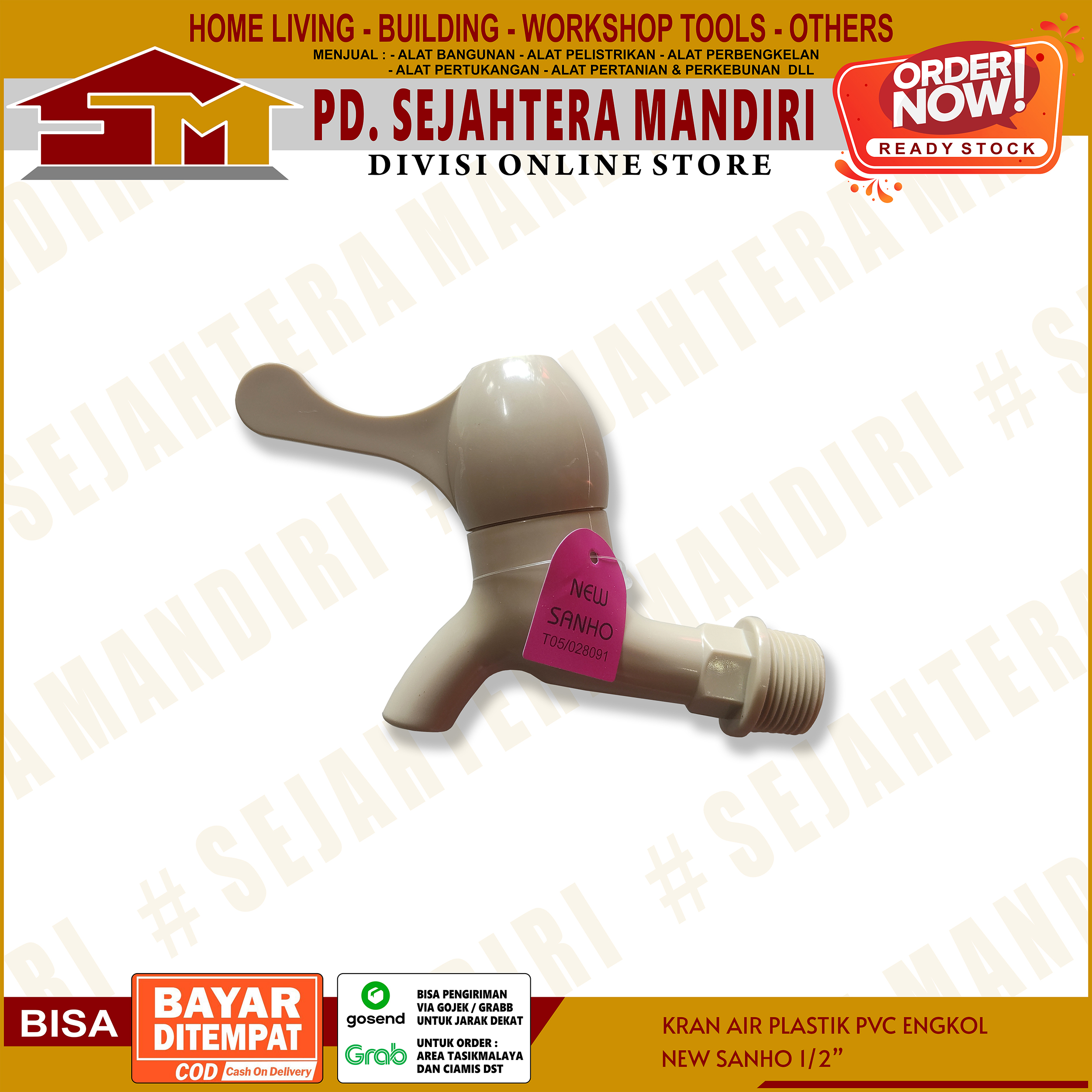 Kran Air Plastik PVC 1/2" - Kran Engkol Kran - Taman New Sanho 1/2 ...