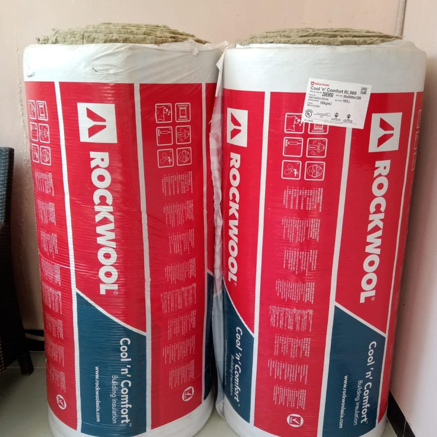 Rockwool Wire Blanket Density 60kg 80kg 100kg 120kg Tebal 50mm 100mm ...