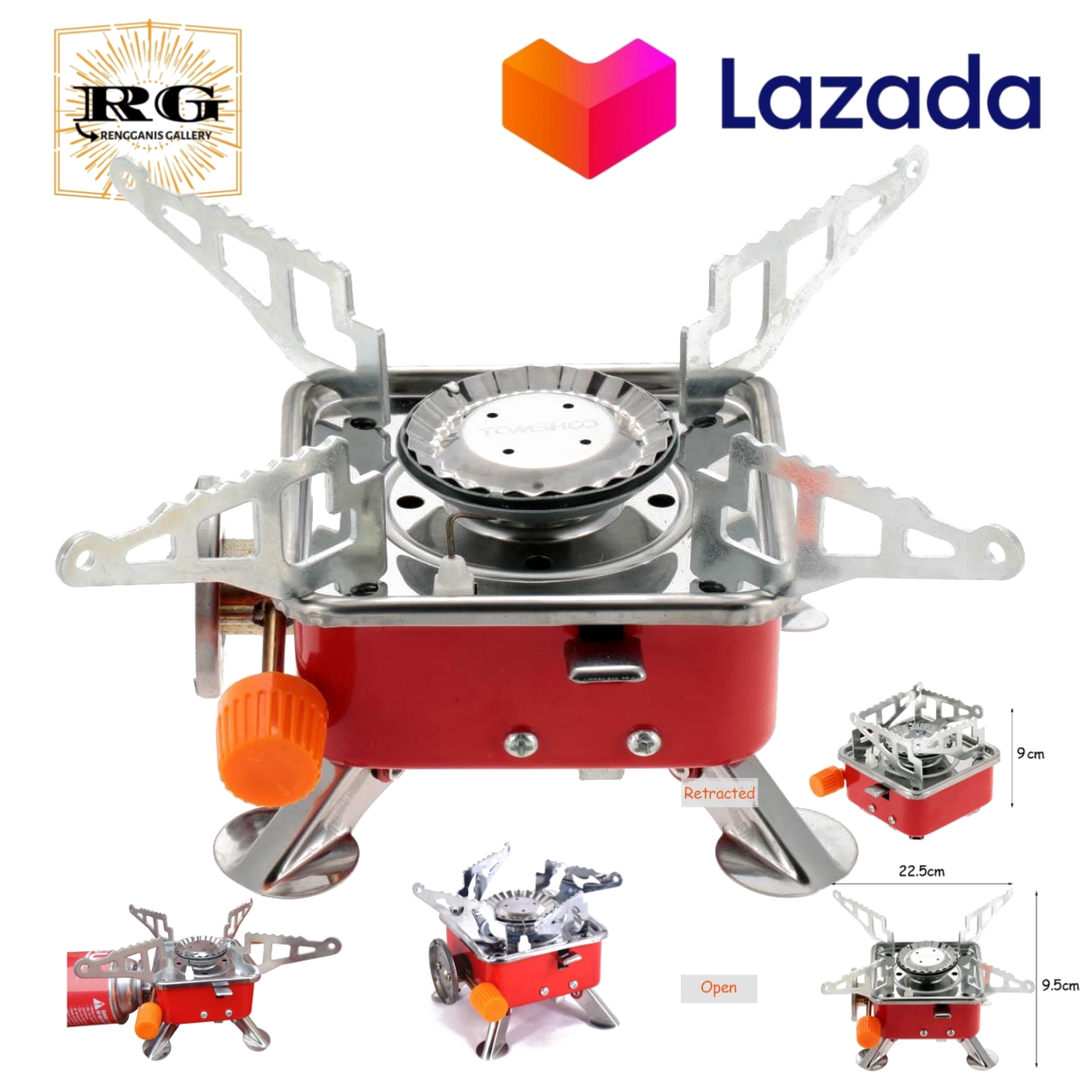 Kompor camping gas portable mini model kotak | Lazada Indonesia