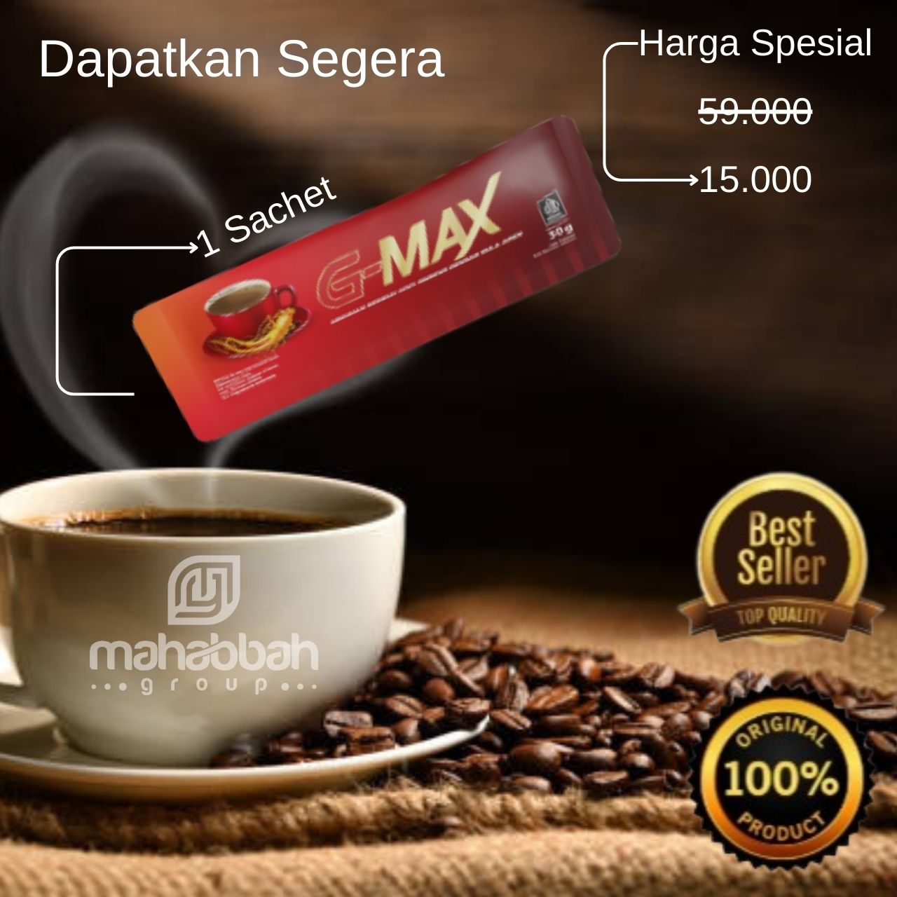 Kopi GMAX Coffe Gingseng Dengan Gula Aren Persachet Lebih Murah | Lazada Indonesia