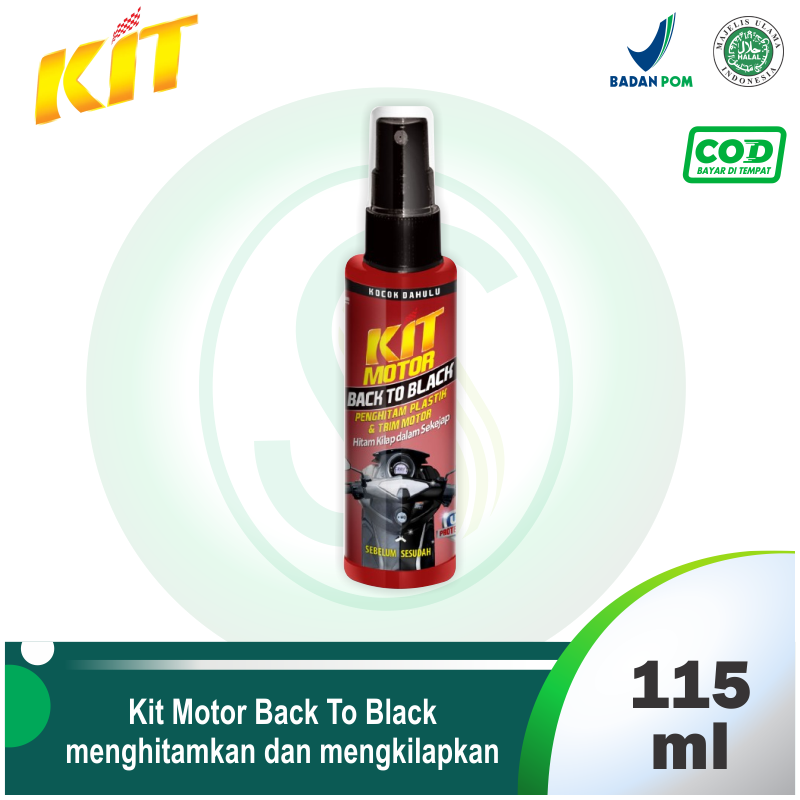 Kit Motor Back to Black 115 ml - Pengkilap Trim Motor | Lazada Indonesia