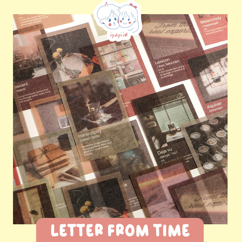 Sticker Vintage Retro Quotes Washi Paper Stiker Kertas Estetik DIY Deco ...