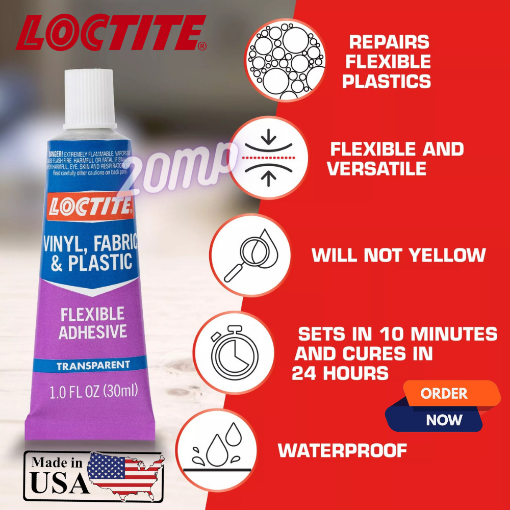 Lem Loctite Vynil Fabric & Platic Lem Vinyl Kain dan Plastik USA ...