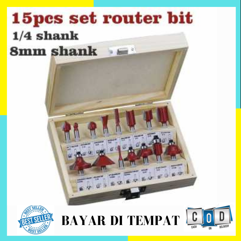 Mata Bor Set Komplit Kayu Besi Beton Baja 15PCS / Mata Bor Pelubang ...