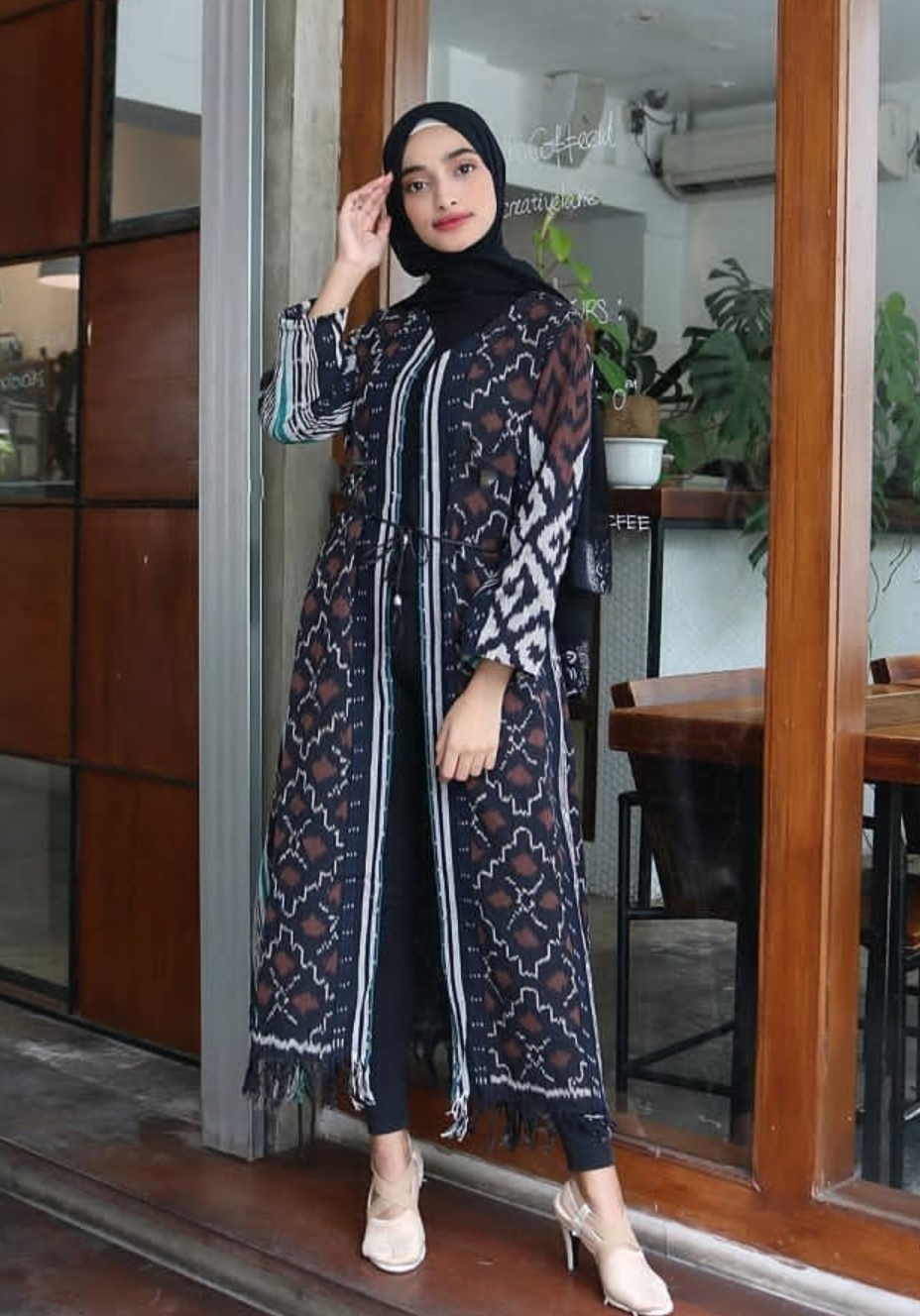 OUTER TENUN PANJANG | LONG CARDIGAN | BAJU TENUN MODERN | BAJU TENUN ...