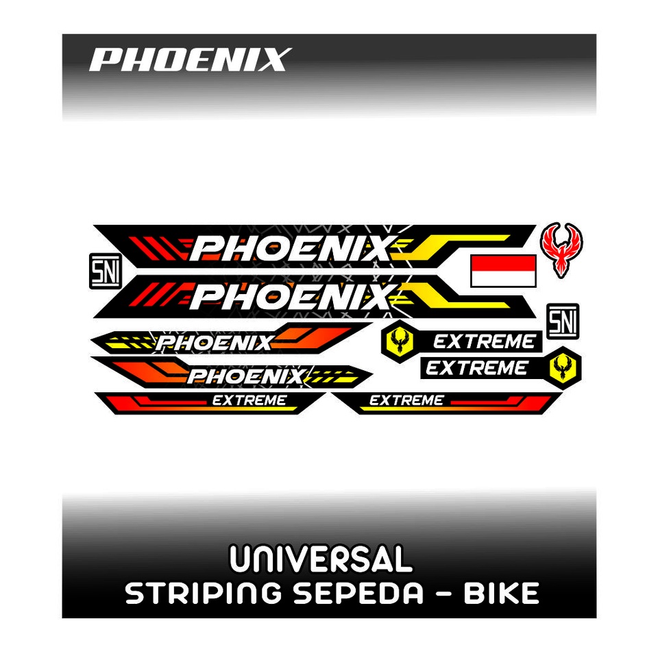 DECAL / STIKER STICKER' STRIPING/VARIASI/SEPEDA POHENIX VARIASI KEREN ...