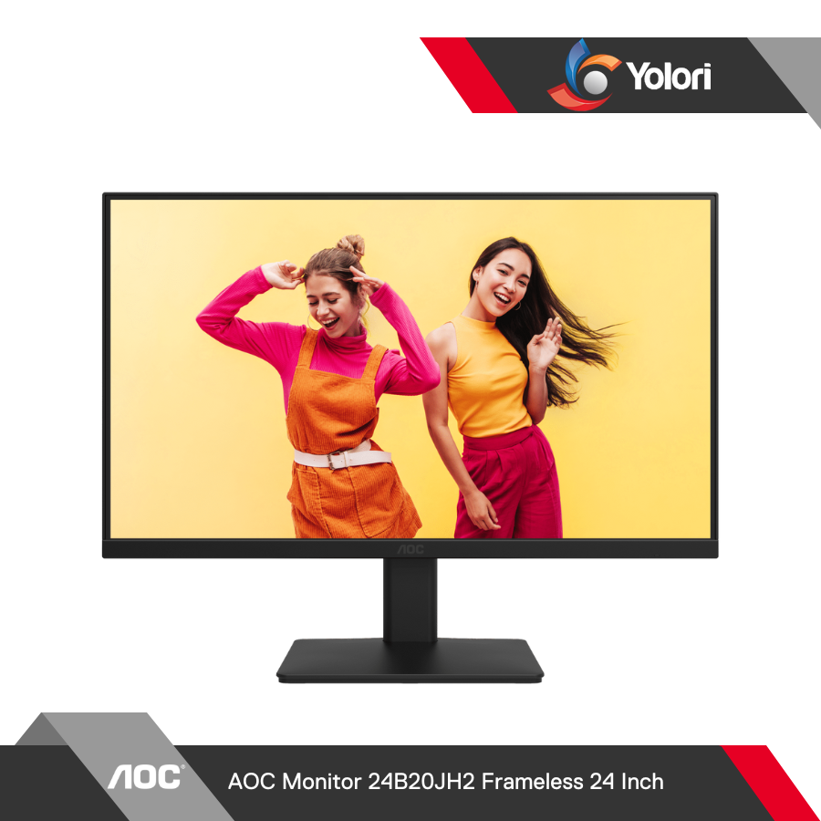 AOC Monitor 24B20JH2 Frameless 24 Inch IPS FHD 100Hz 1ms AdaptiveSync ...