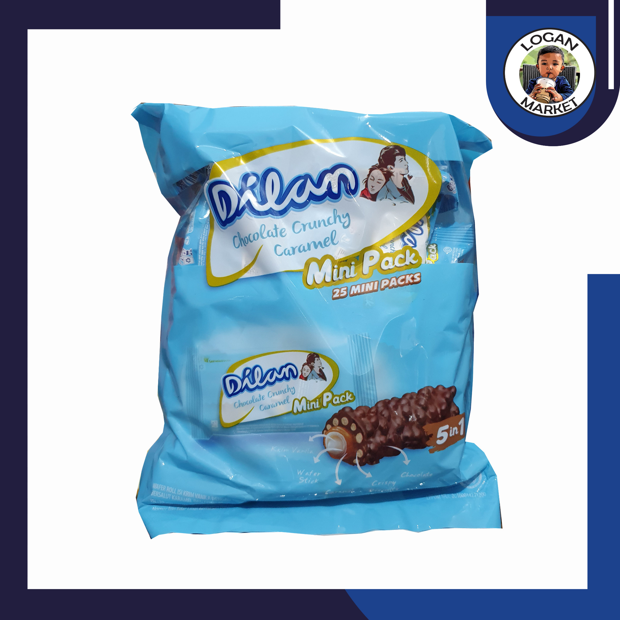 Dilan Coklat Chocolate Crunchy Caramel Toples 25Pcs 25 Pcs Mini Pack ...