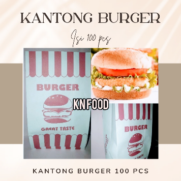 Kantong Burger Kecil Isi 100 Pcs - Paper Bag Kantong Burger Merah Putih ...