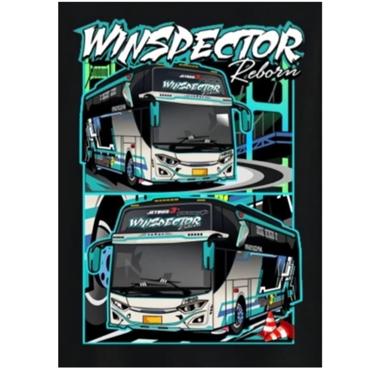 cetak stiker bus winspektor bus telolet / COD | Lazada Indonesia