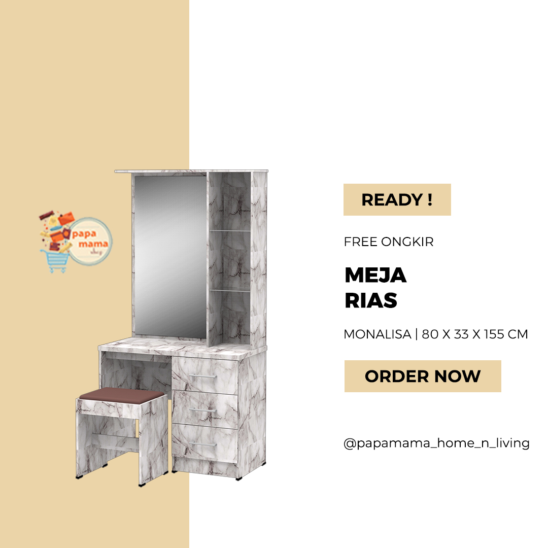 Meja Rias Minimalis Kekinian Motif Marble - Meja Rias Tipe Monalisa ...