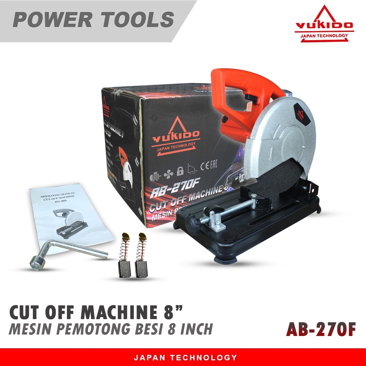 MESIN CUT OFF SAW CUTTING WHEEL GRENDA POTONG BESI 14" YUKIDO | Lazada ...