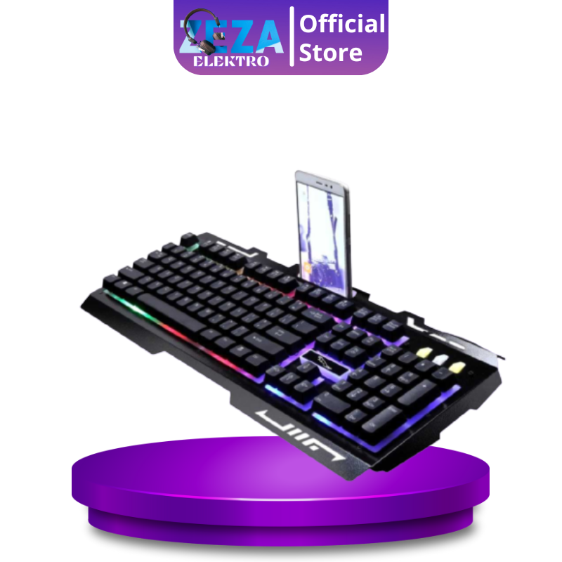 Leopard Gaming Keyboard LED keyboard komputer keyboard mouse 1 paket ...