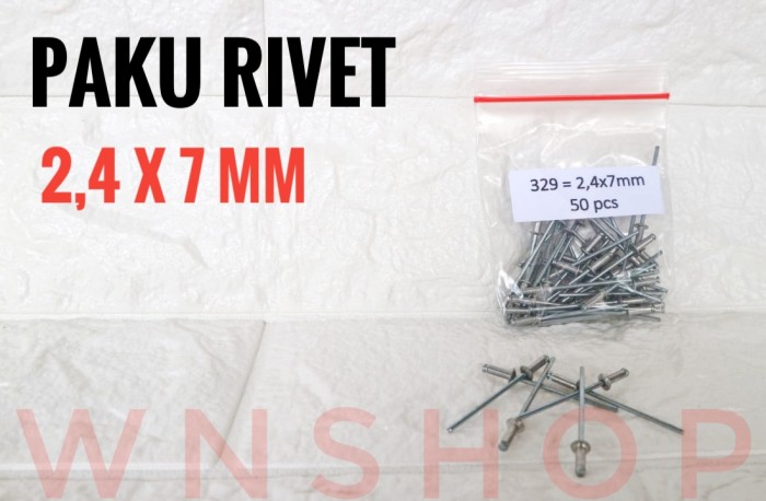 Paku Rivet Tipe 329 2,4 x 7mm - Blind Rivet Rifet Ripet | Lazada Indonesia