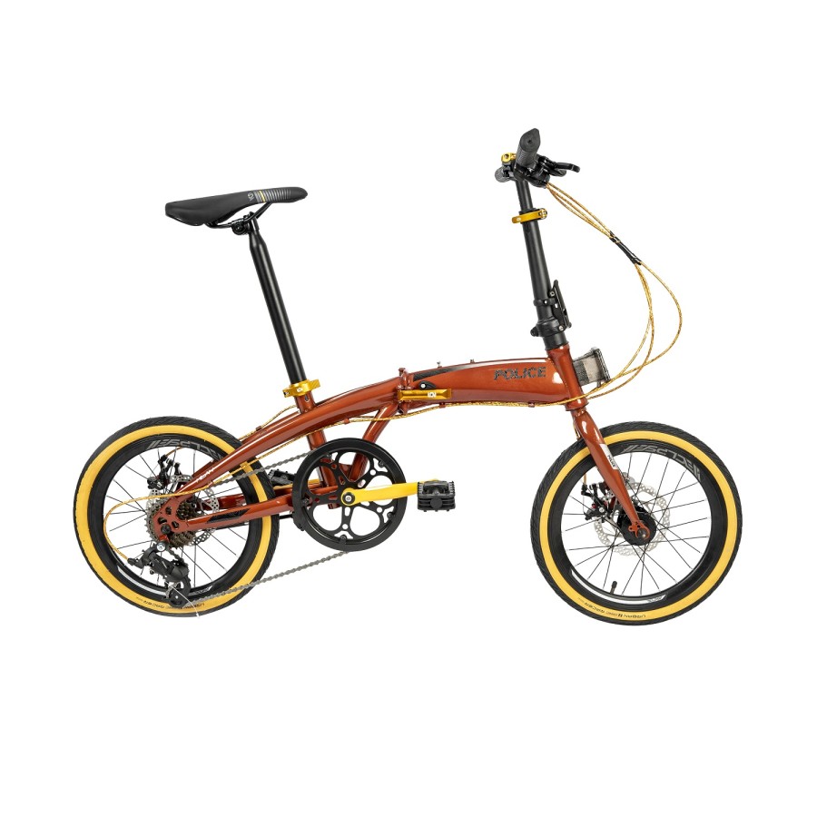 SEPEDA LIPAT FOLDING BIKE POLICE MILAN UKURAN 16 INCH | Lazada Indonesia