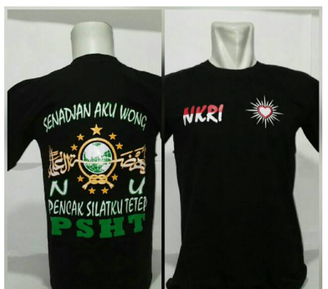 KAOS PSHT MURAH FULL SABLON PLASTISOL ATRIBUT PSHT ATASAN PRIA WANITA ...