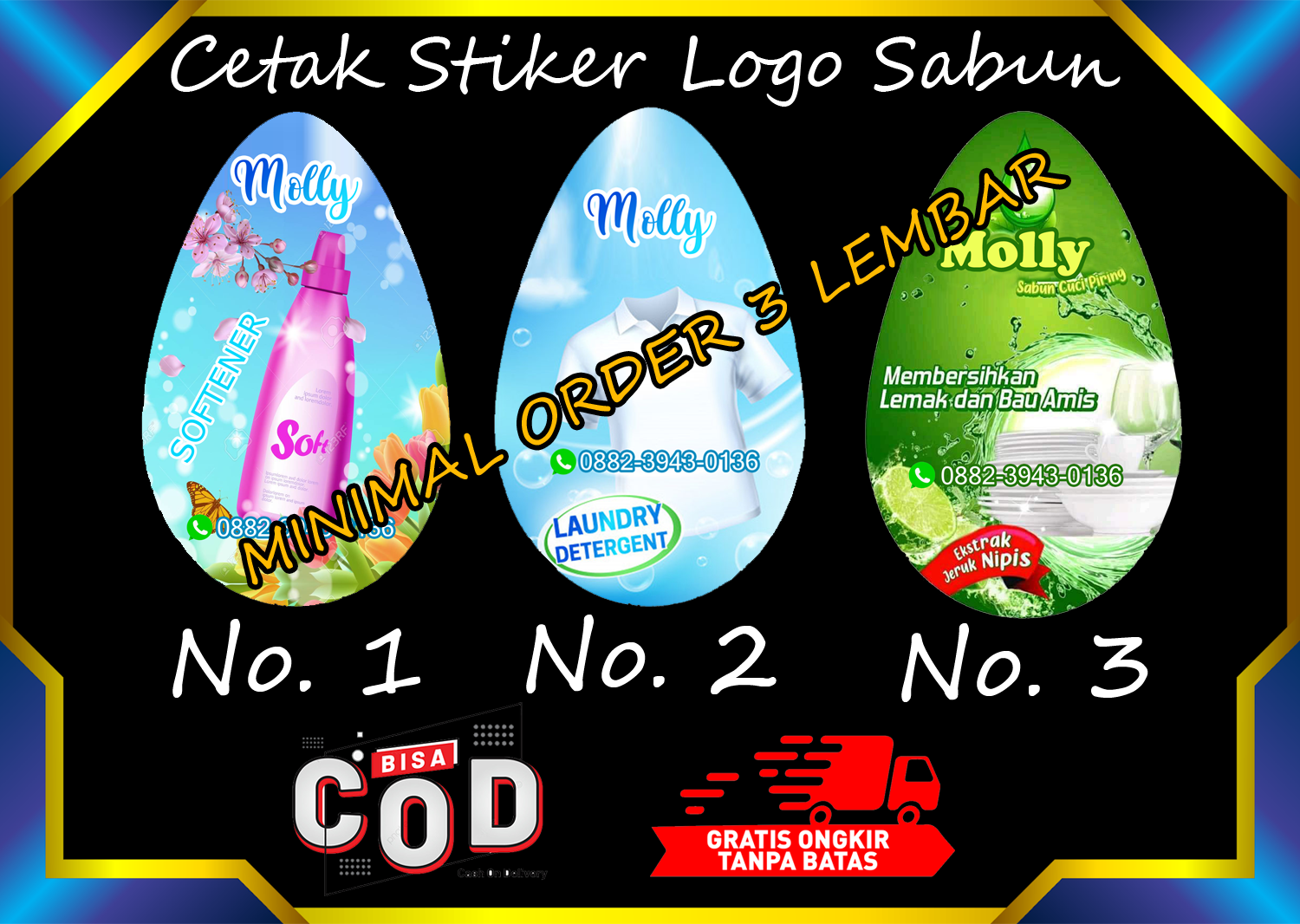 (A41) Tahan Air Cetak sticker vinyl Ukuran Kertas A3+ Cutting- logo ...