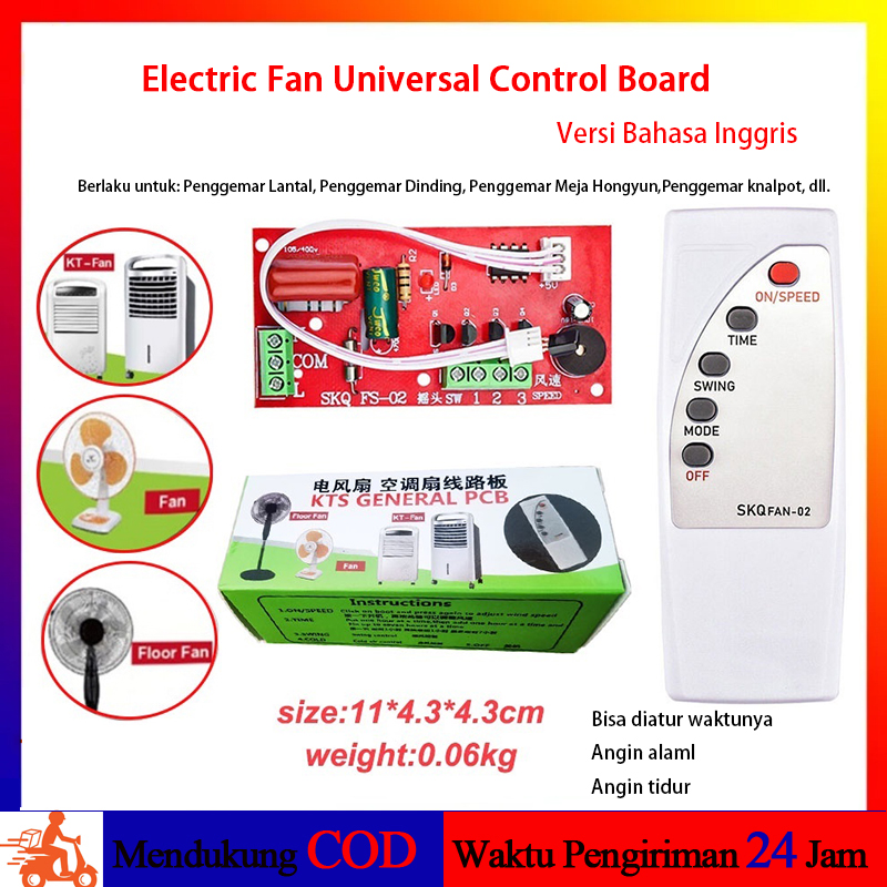 (Stok Tersedia) Modul PCB Kipas Angin Yundai Kit Remote Kipas Angin ...