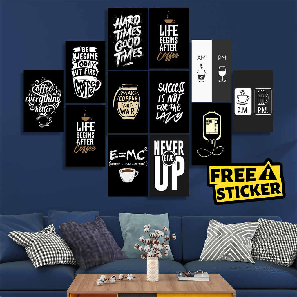 (16PCS) Poster Qoutes Aesthetic Vintage Ukuran A6 aesthetic wall ...