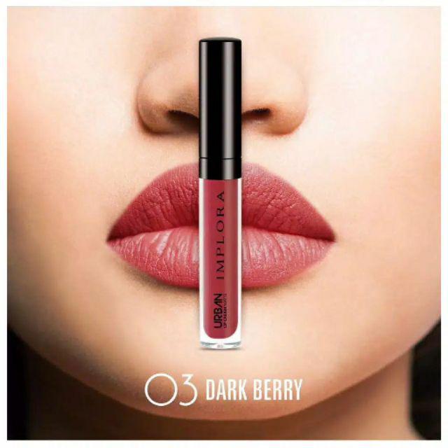 (BISA COD) IMPLORA URBAN LIP CREAM MATTE / 3. DARK BERRY | Lazada Indonesia