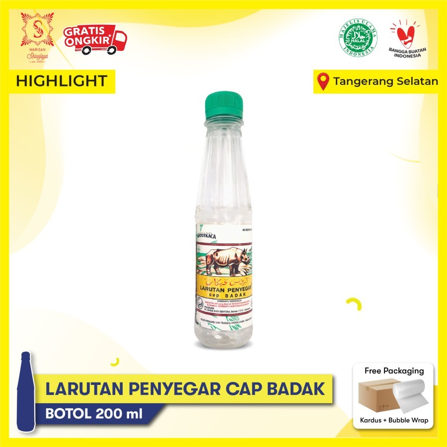 Larutan Penyegar Cap Badak Kemasan Botol 200ml Minuman Penyegar ...