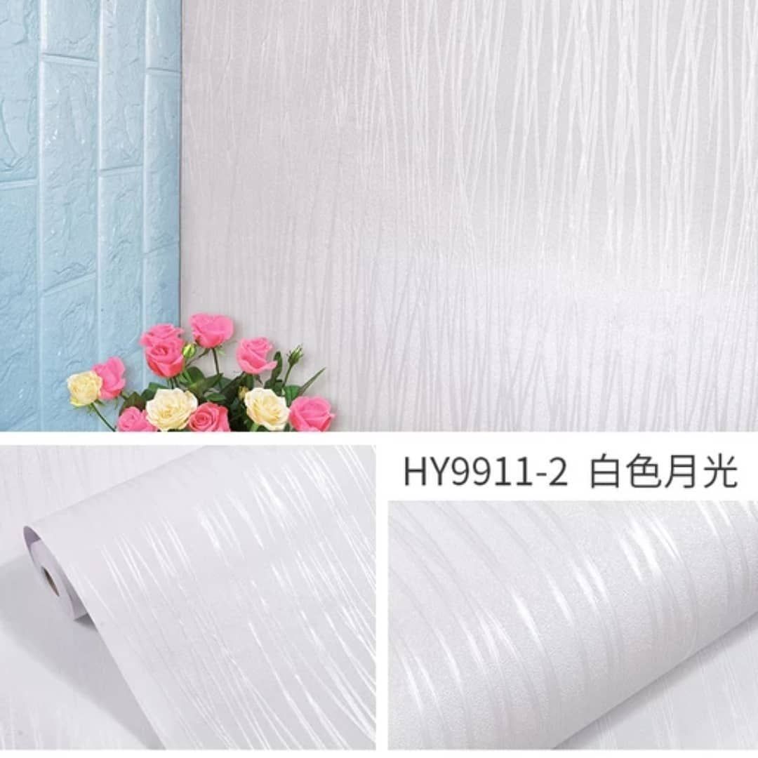 Wallpaper Dinding Polos Putih Textur wave 9msd10m x 45cm | Lazada Indonesia