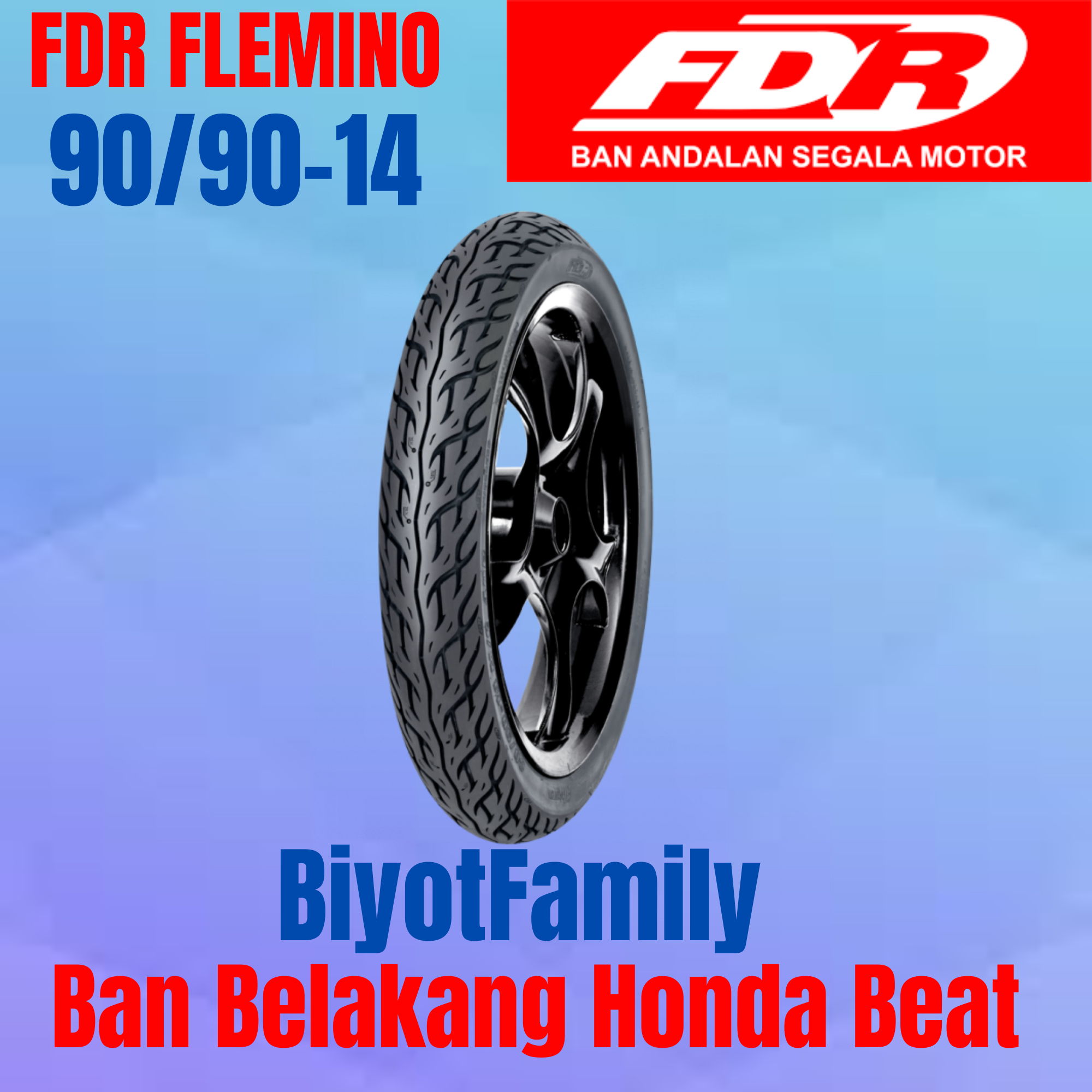 Ban Motor Matic FDR Flemino Uk 90/90 Ring 14 Tubeless | Lazada Indonesia