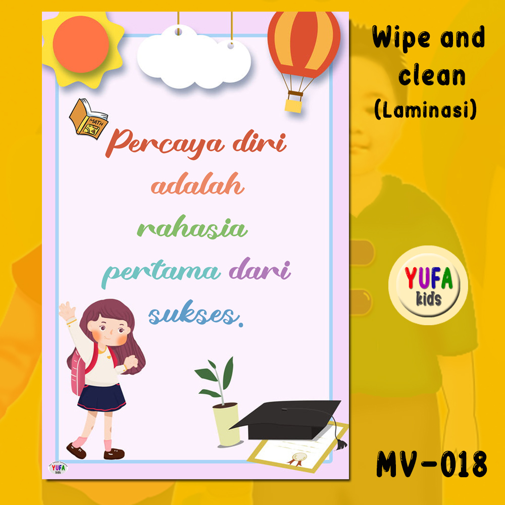 135 Poster motivasi anak - hiasan kelas - hiasan kamar anak - Poster ...