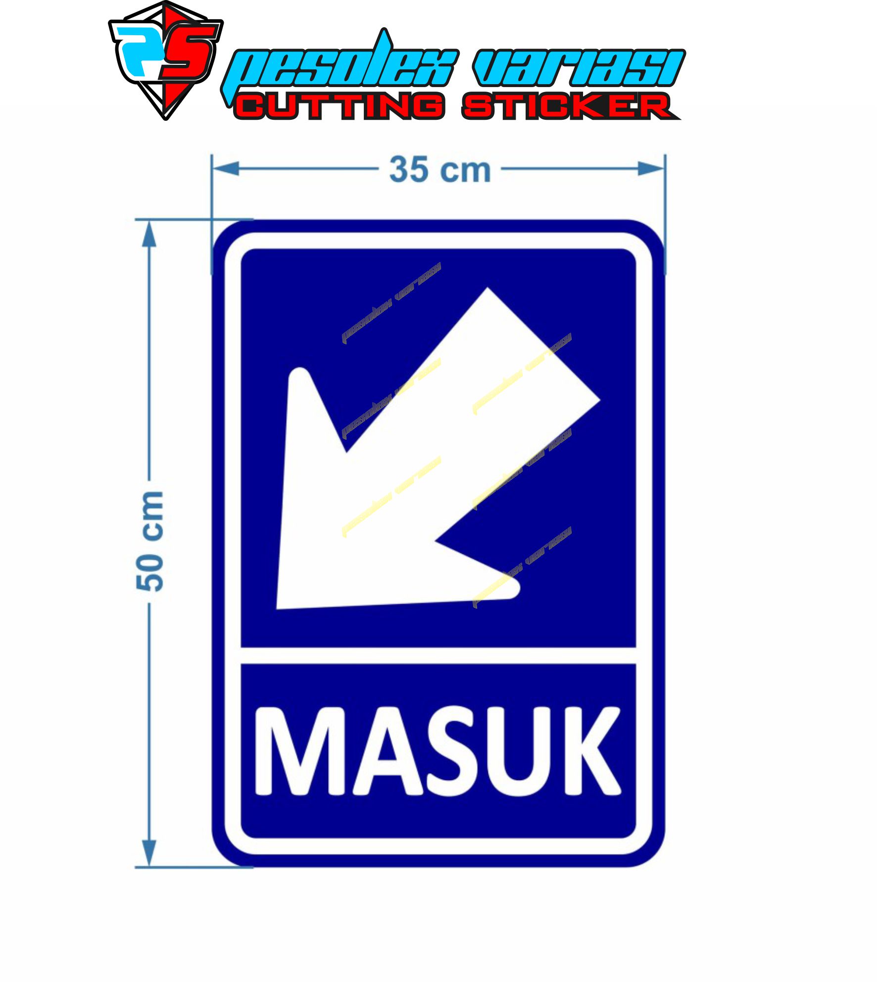 Rambu Petunjuk Arah MASUK KELUAR 35cm x 50cm Plat Alumunium | Lazada ...