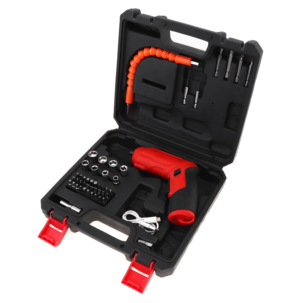 Mesin Bor Cordless Mini 47pcs Set 4.2V JLD / Screwdriver Baterai ...