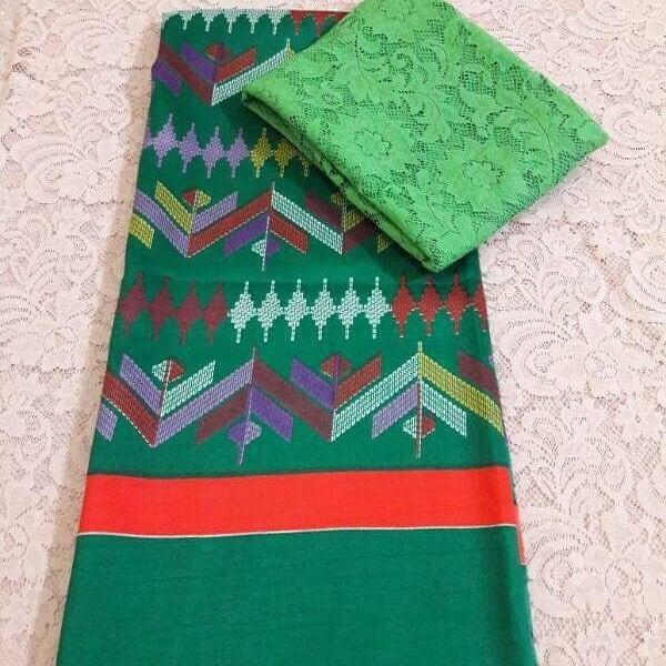 Setelan kain satin batik bima trinity dan brokat lembaran bahan kebaya ...