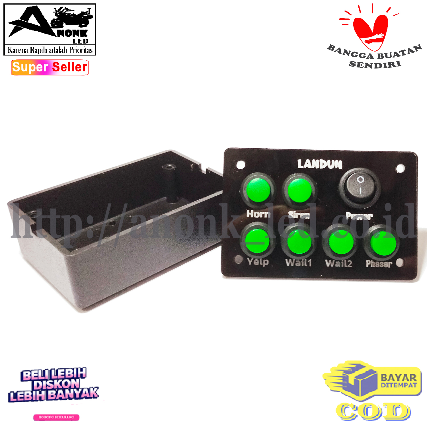 Tombol Jumper Sirine Senkan Landun / Box Jumper Modul Sirine Akrilik ...