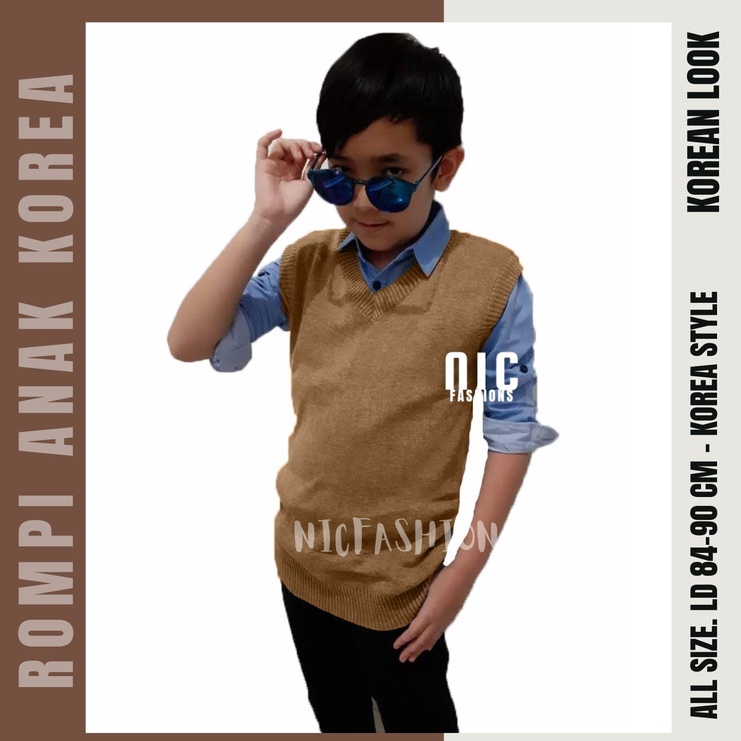Rompi Anak Rajut Seragam Sekolah Vest Knit Korea Style Ian Kids ...