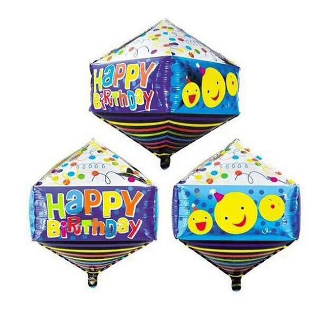 Balon Foil Happy Birtdhay Motif Dark Kubus / Balon Ulang tahun / Balon ...
