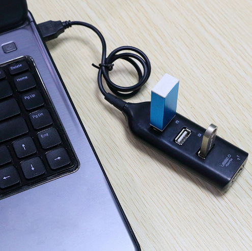 4-port HUB hub Ekspansi USB HUB satu tarik empat splitter satu koma ...